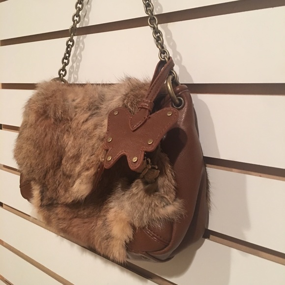 Gianni Bini | Bags | Gianni Bini Italian Rabbitleather Shoulder Bag ...